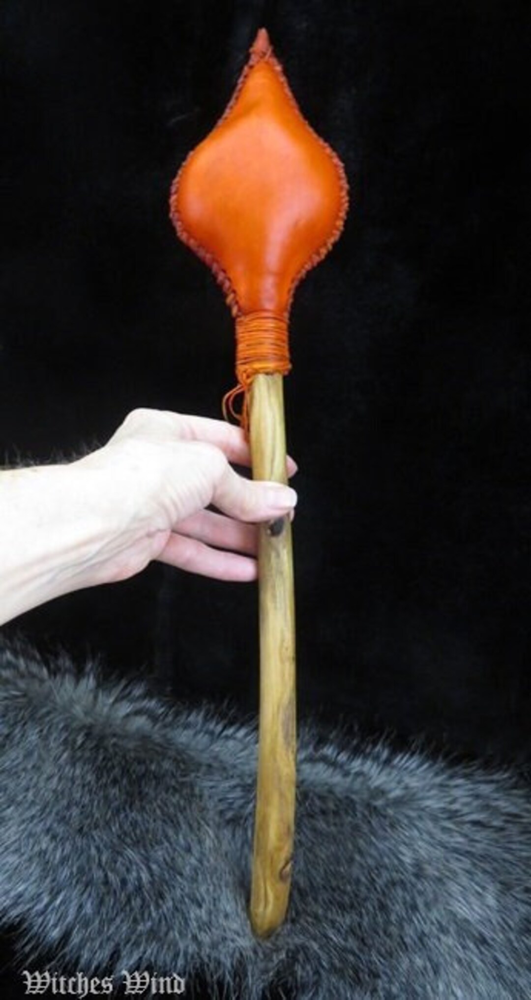 FIRE FLAME RATTLE ~ Ceremony Rattle ~ Journey Rattle ~ Deer Rattle ...