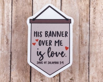 His Banner Over Me - Etsy