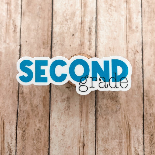 Second Grade Teacher Vinyl Sticker - Etsy