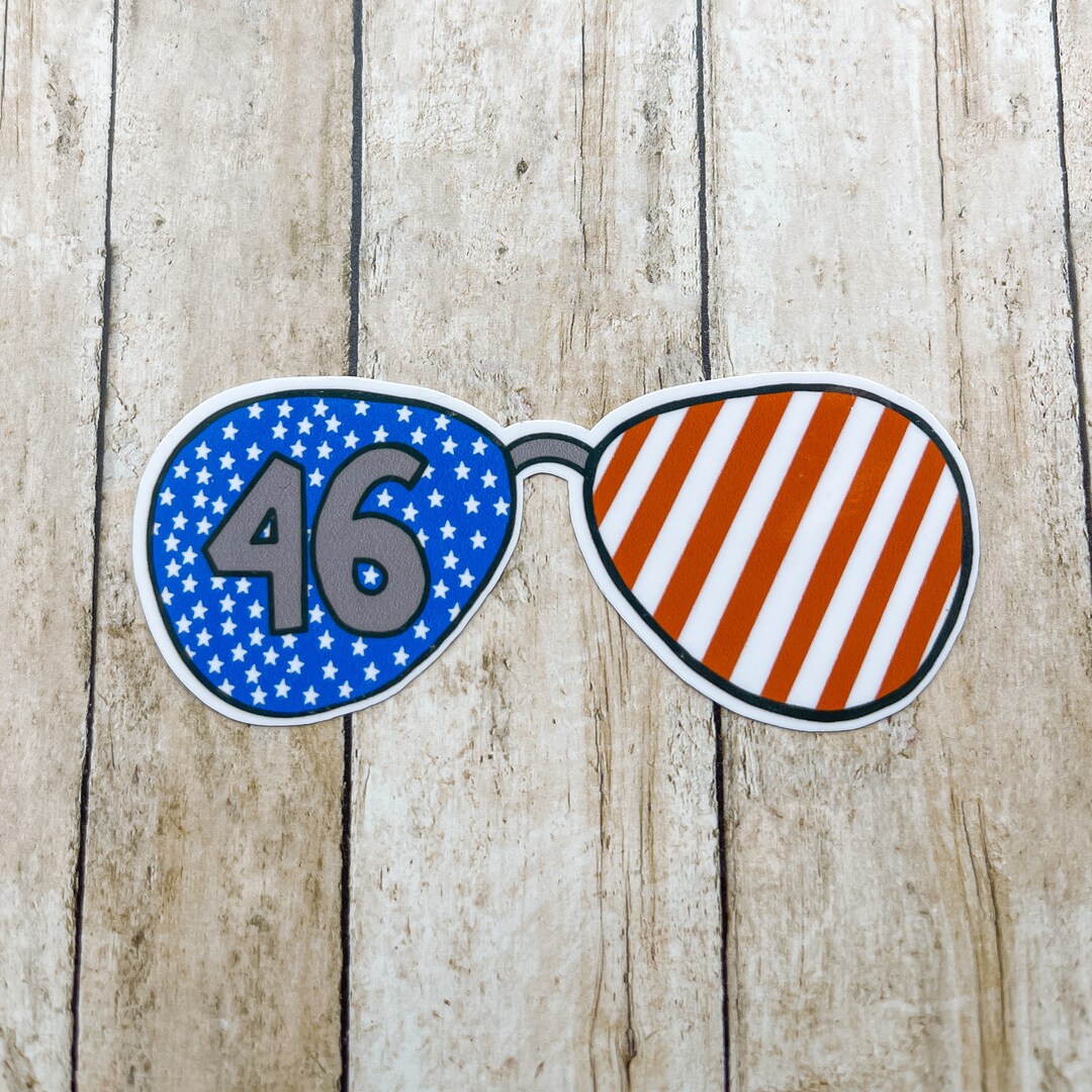 Biden 46 Aviator Sunglasses Sticker - Etsy