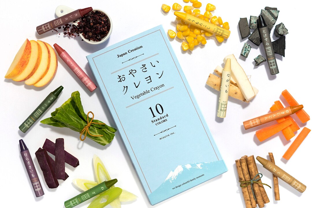 Vegetable Crayons | Non-toxic, Plant-based Crayons | 10 Colors - Etsy