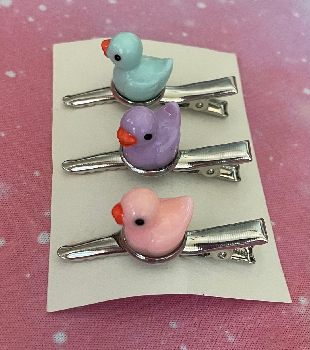 Quirky Quacky Cute Ducky Hair Clips Sets of 3 - Etsy