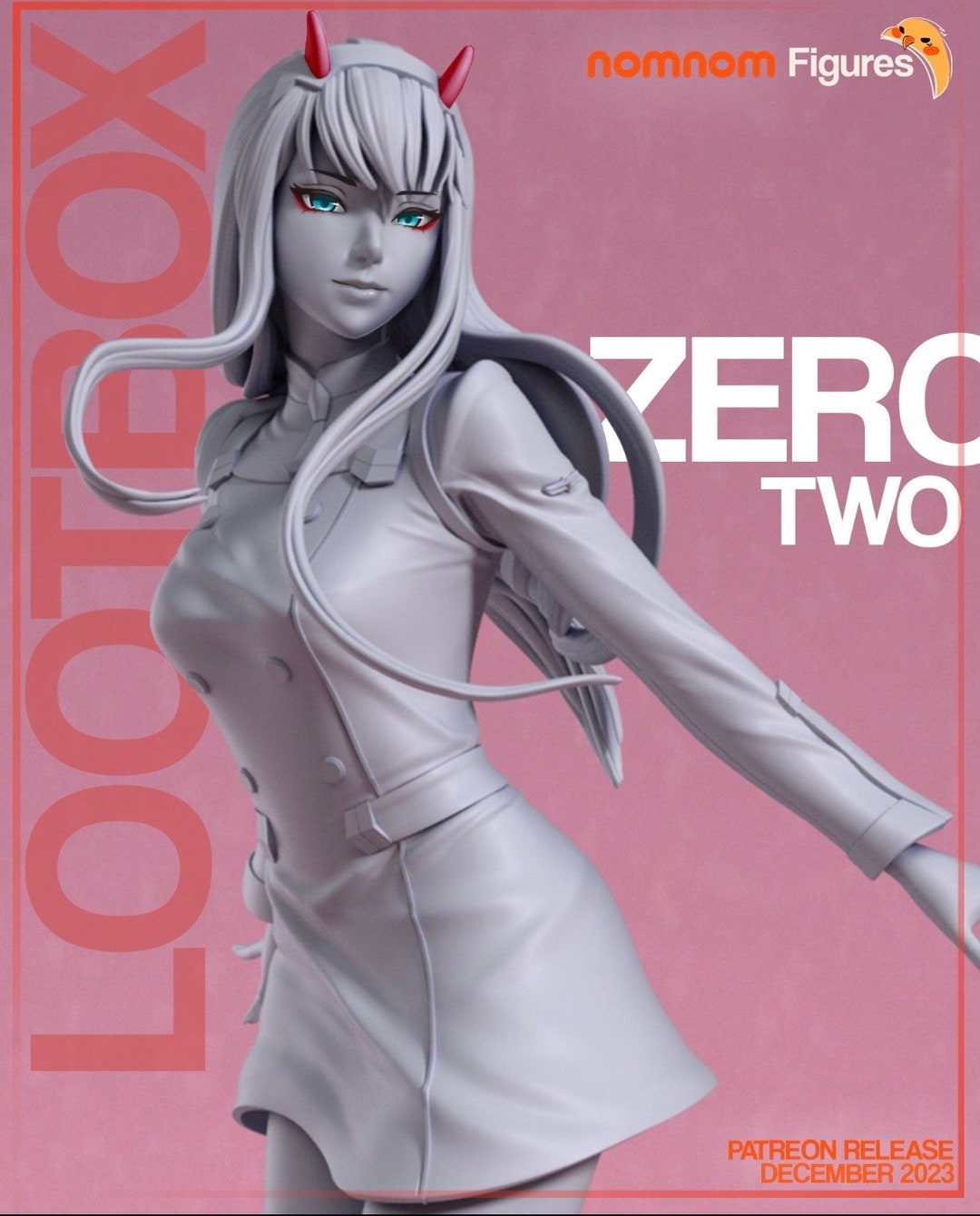 Zero Two Figure Statue Darling in the Franxx Figure DIY Raw Kit Gift ...