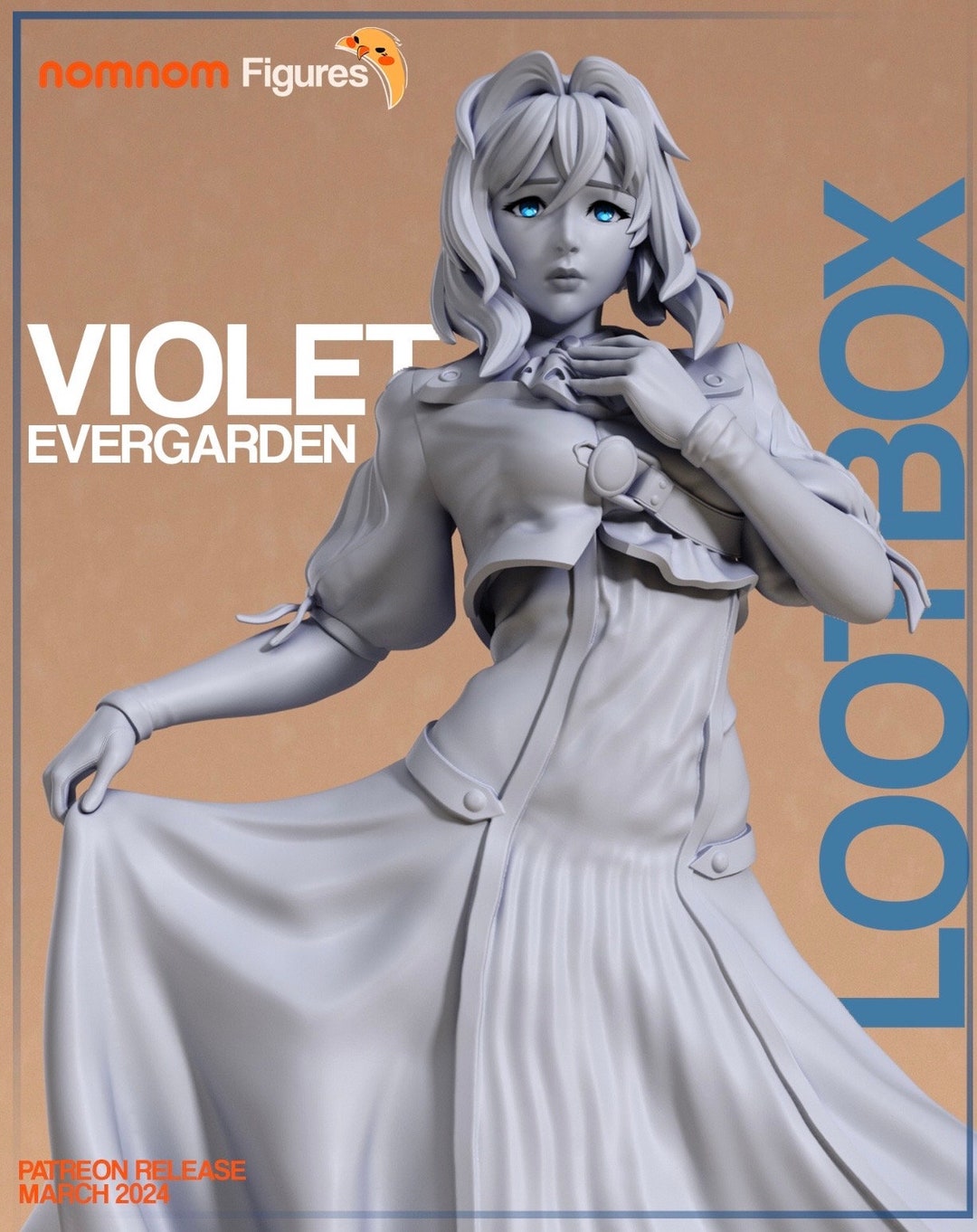 Violet Evergarden Figure Statue Anime Figure DIY Raw Kit Gift for Her ...