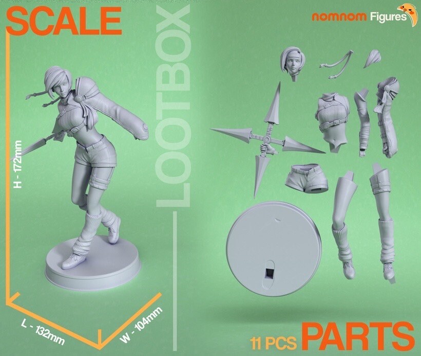 Yuffie Figure Statue Final Fantasy Figure DIY Raw Kit Gift for Her Gift ...