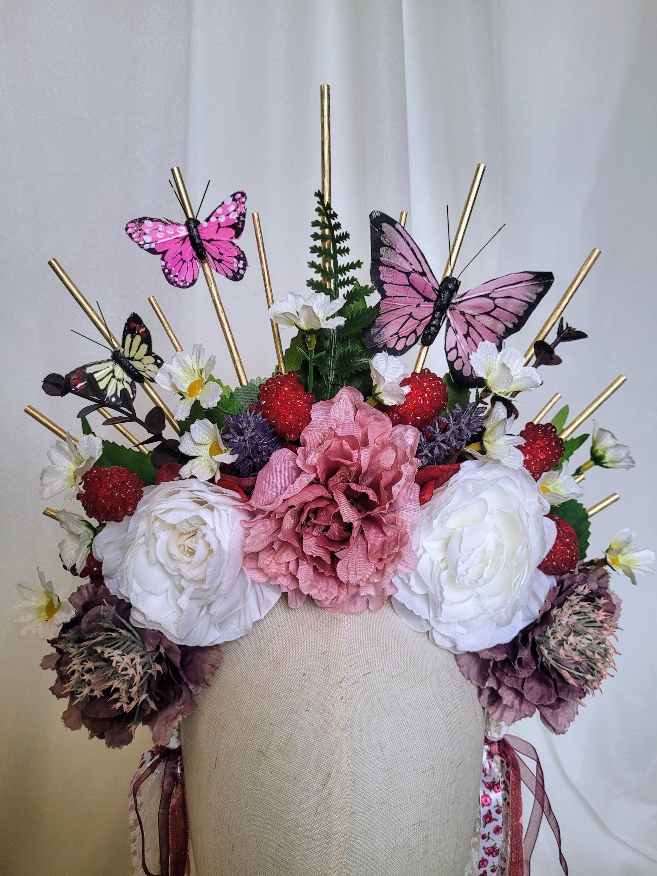 Halo Crown / Flower Crown / Greek Goddess / Spring Court / Butterfly ...