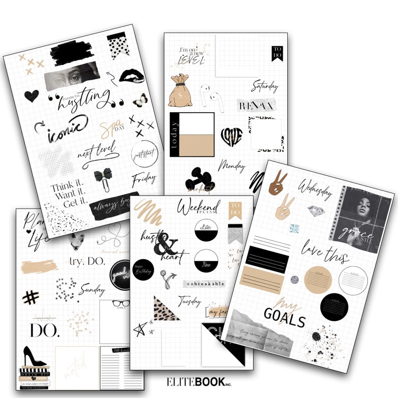 Pegatinas digitales de la colección Starter de ELITEBOOK Inc ...