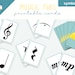 Piano Keys and Staff Printable Flashcards, Piano Music Notes Notecards ...