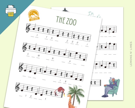 Note Detective Printable Stories Worksheets Learning Music - Etsy