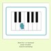 Piano Keys Printable Flashcards, Piano Music Notes Notecards, Music ...
