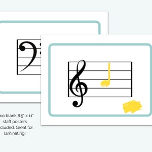 Music Notes Printable Flashcards, Learning Music Notes, Treble Clef ...