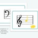 Piano Intervals Printable Flashcards, Bass Clef, Keyboard Music Notes ...