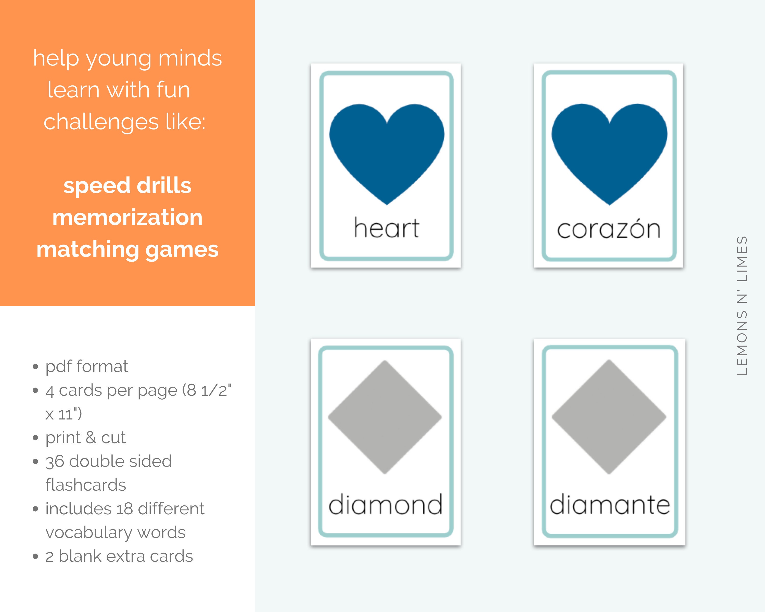 Spanish Printable Flashcards, Shapes Notecards, Shapes Vocabulary ...
