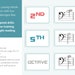 Piano Intervals Printable Flashcards, Bass Clef, Keyboard Music Notes ...
