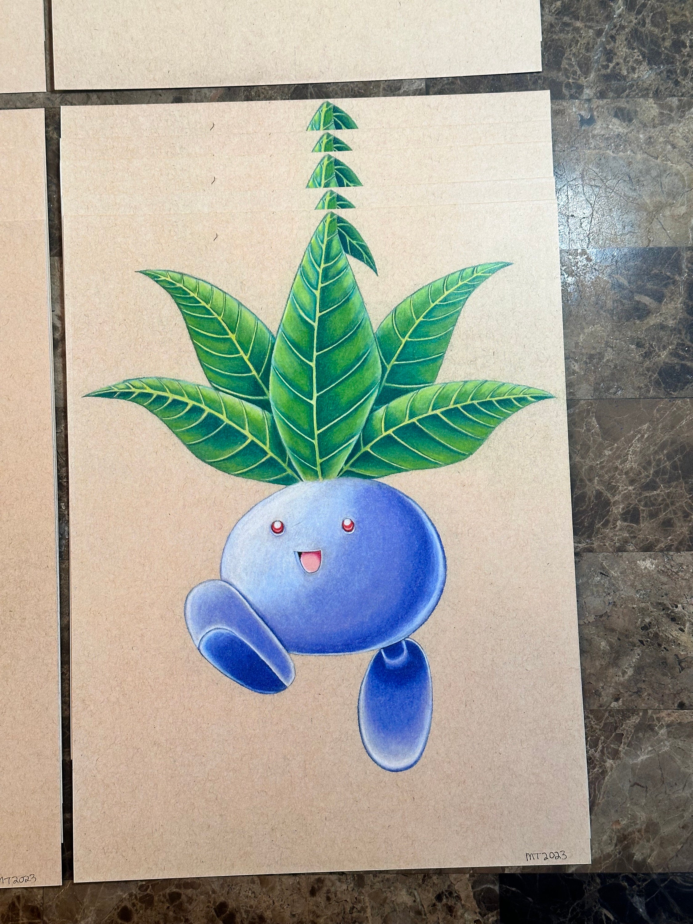 Oddish Fan Art Prints, Pokémon, Drawing, Gifts for Him, Christmas ...