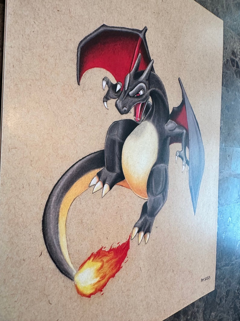 Charizard Fan Art Prints, Pokémon, Drawing, Gifts for Him, Gifts for ...