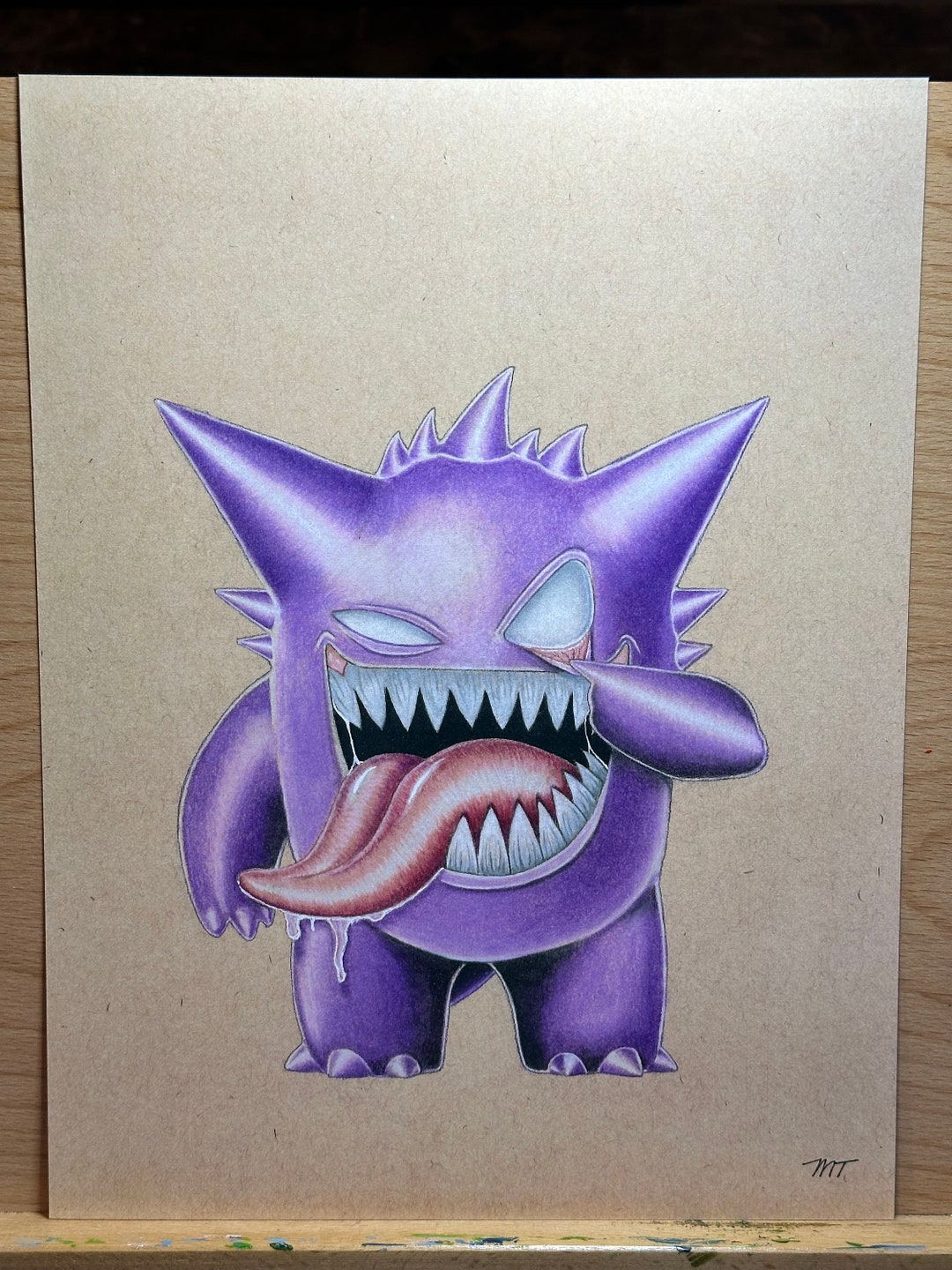 Gengar Fan Art Prints, Pokémon, Drawing, Gifts for Him, Gifts for Kids ...