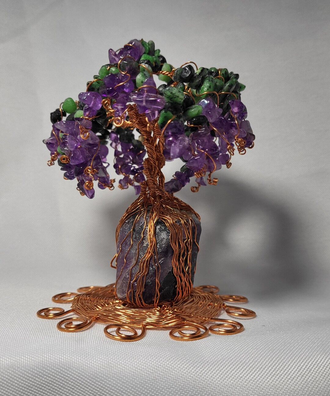 Ruby Zoisite and Amethyst Mini Wisteria Tree - Etsy