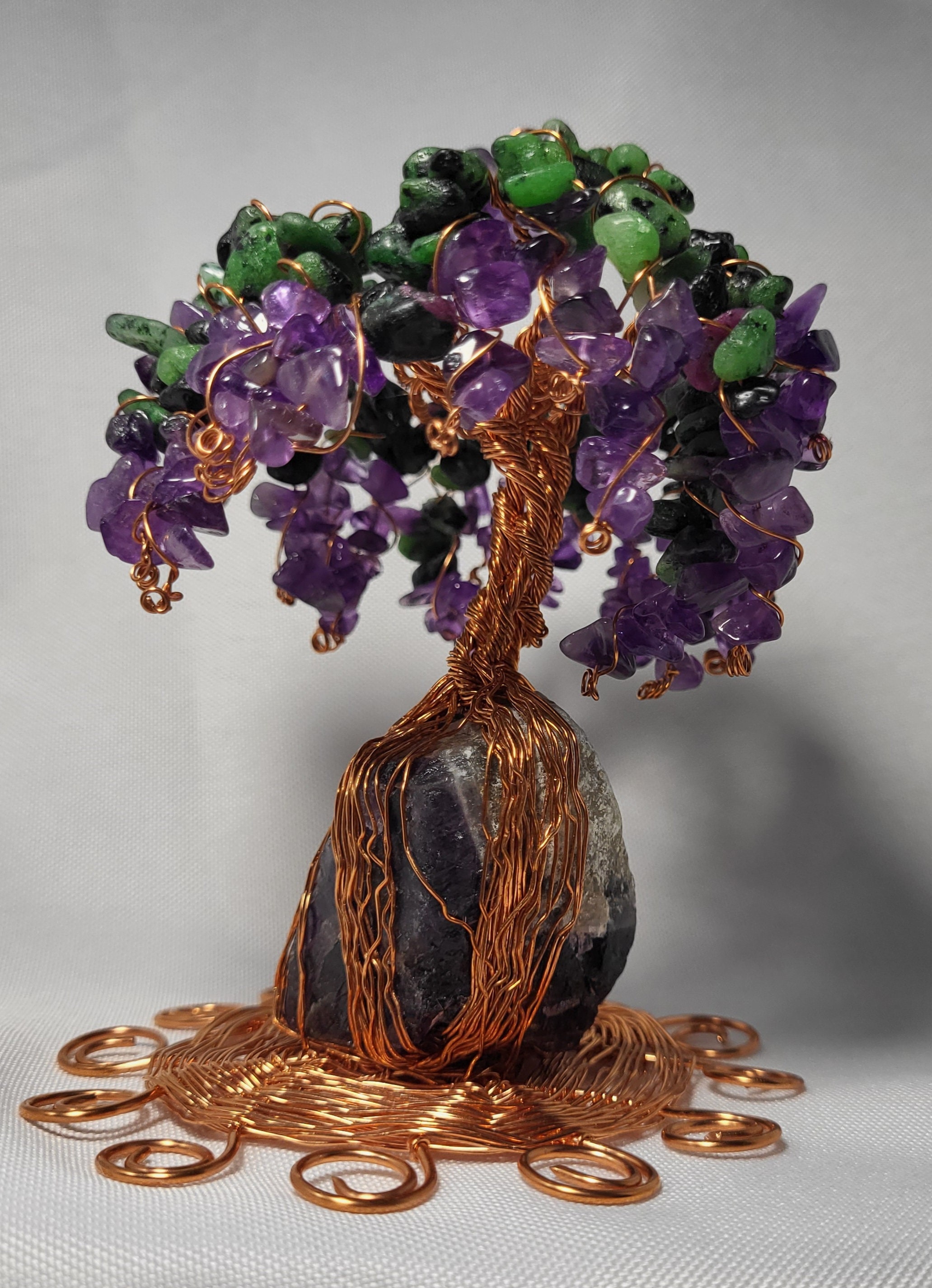 Ruby Zoisite and Amethyst Mini Wisteria Tree - Etsy