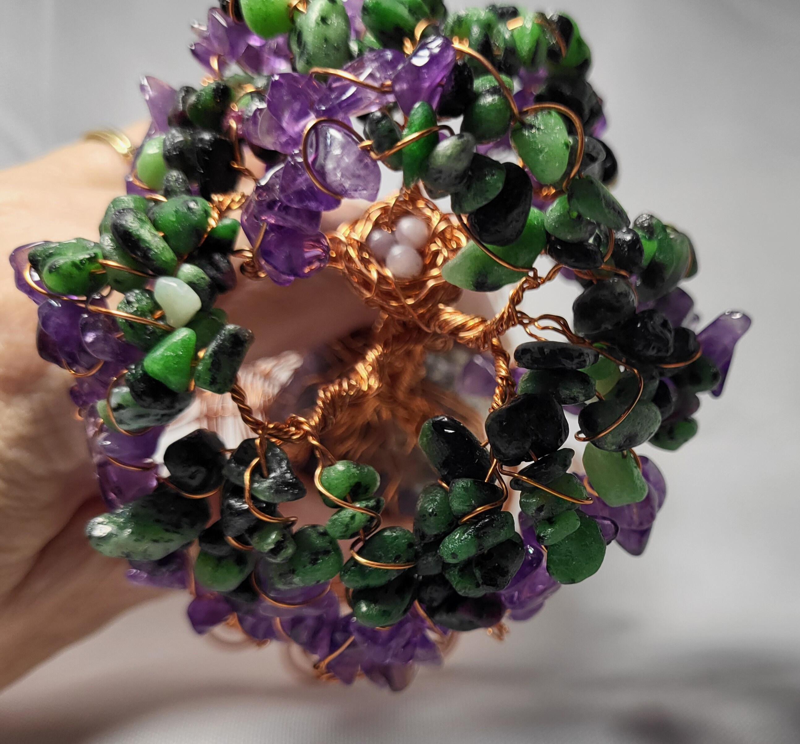 Ruby Zoisite and Amethyst Mini Wisteria Tree - Etsy