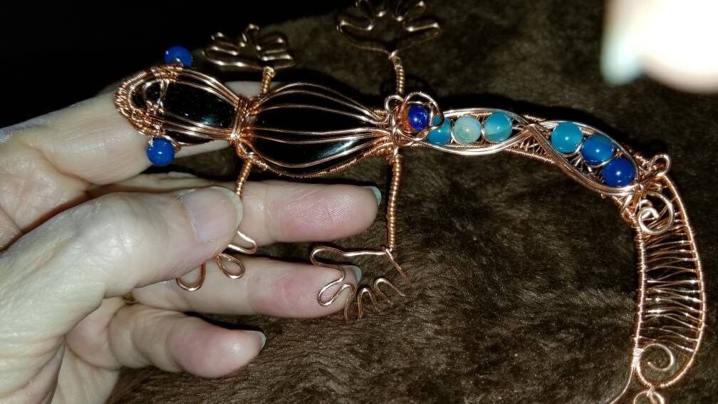 Lovable Copper Gecko Sculpture - Etsy