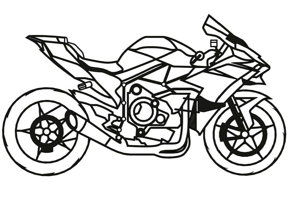 3D Printed H2R Wall Art Set of Kawasaki Ninja H2R Front & Side Profile ...