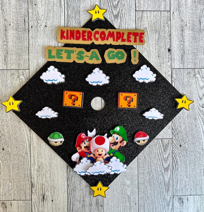 Mario Kindergarten Graduation Cap Topper - Etsy