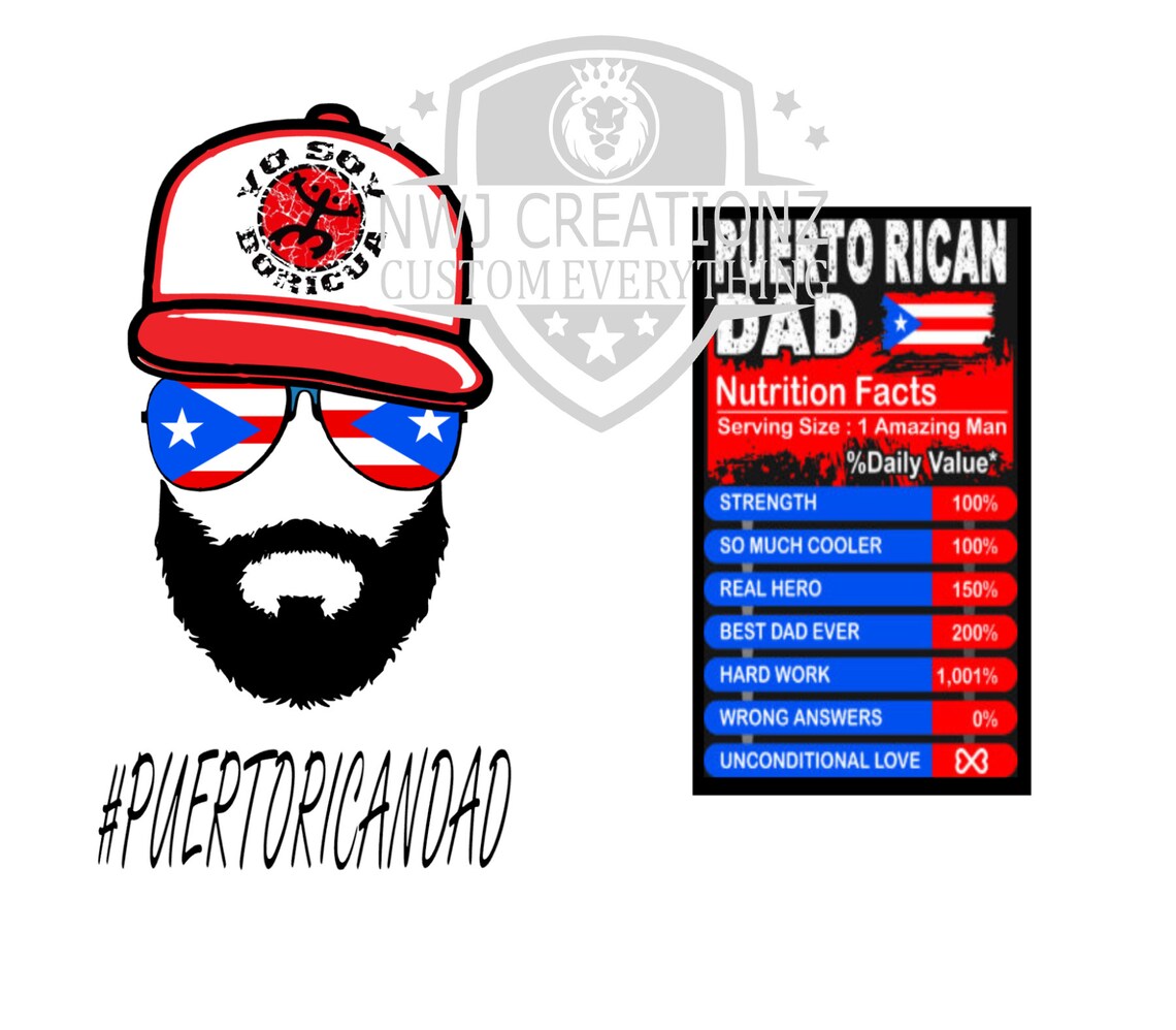 Puerto Rico Dad Tumbler Png for 20 Oz Skinny Tumbler - Etsy