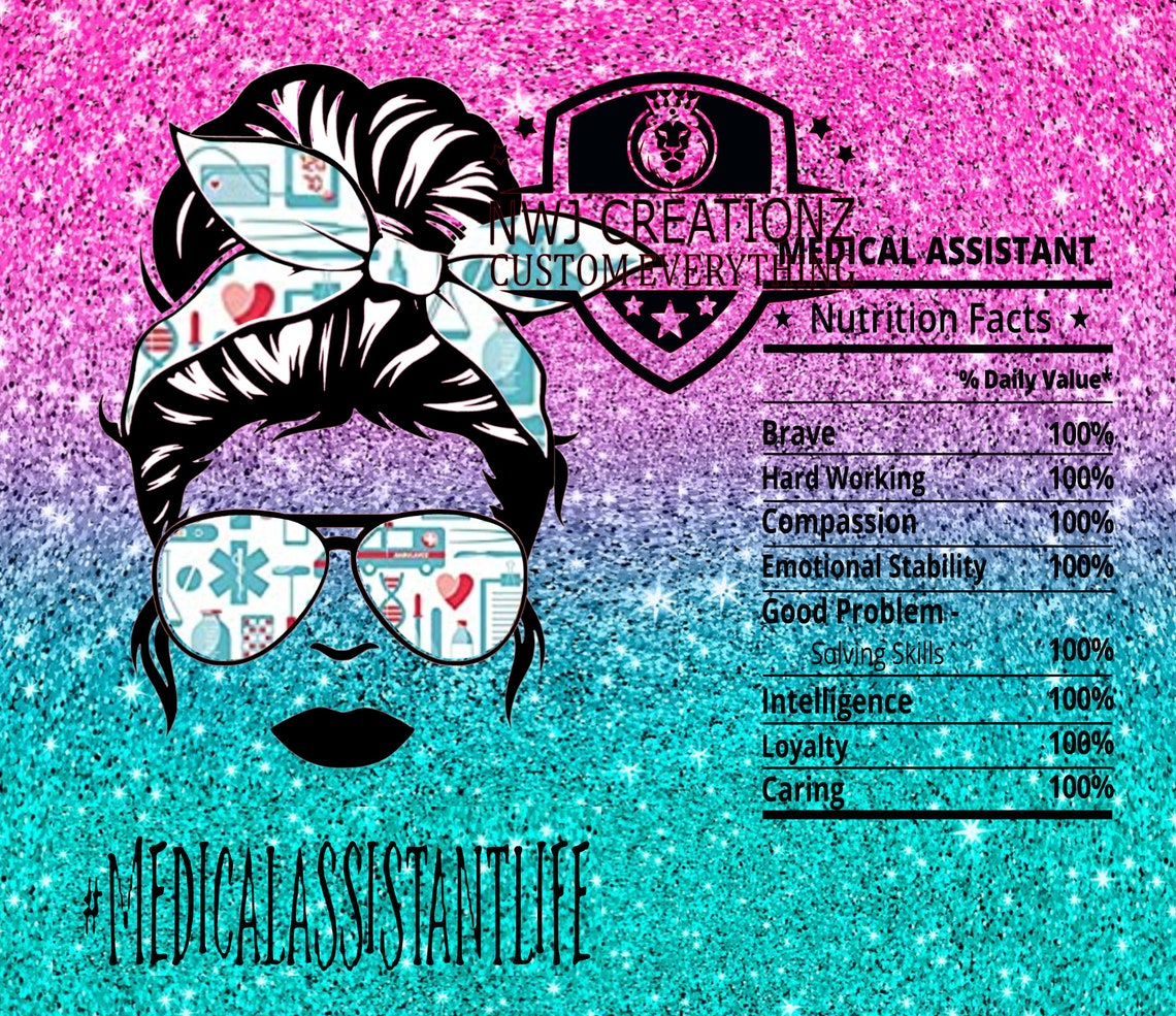 Medical Assistant With Background LIFE Tumbler Png for 20oz - Etsy