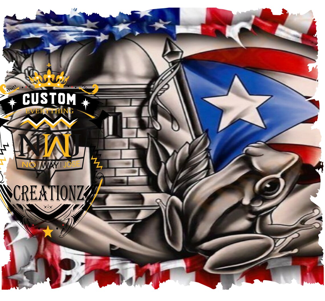 Sublimación de diseño de CAMISETA de Puerto Rico - Etsy España