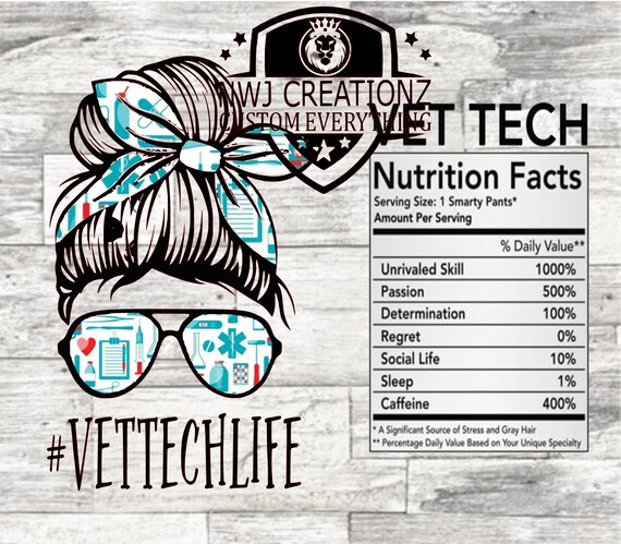 Vet Tech Life W Background Tumbler Png for 20oz Skinny Tumbler - Etsy