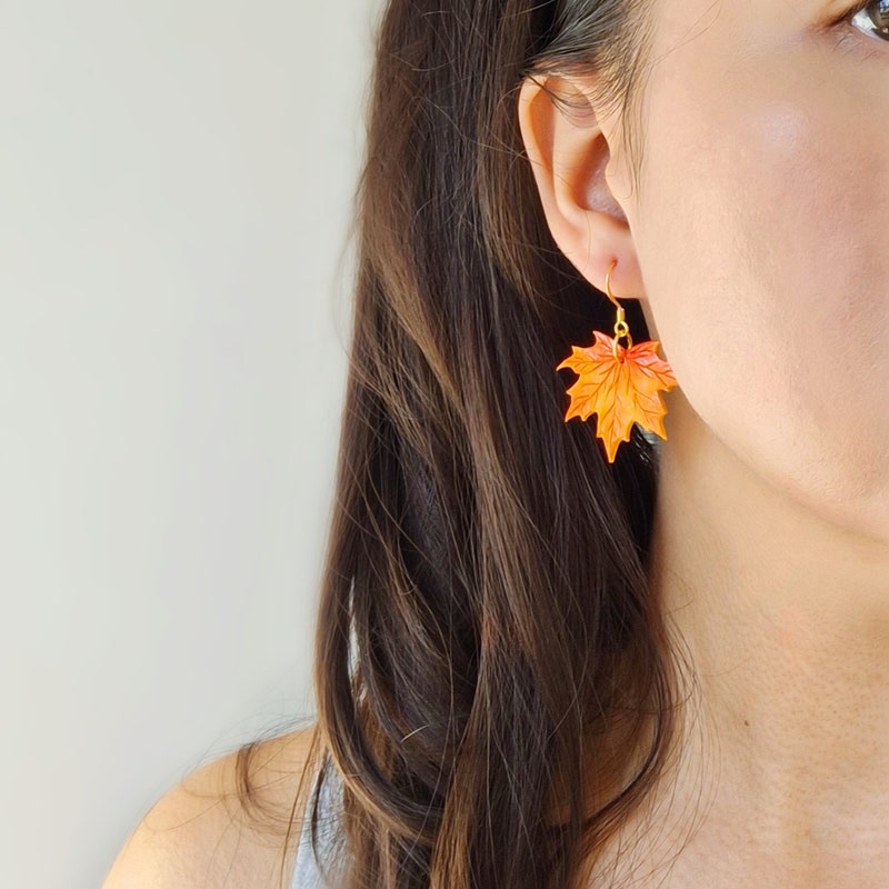 Autumn Leaf Earrings - Etsy