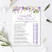 Purple Bridal Shower Games Bundle Printable Lavender Floral Bridal ...