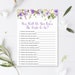 Purple Bridal Shower Games Bundle Printable Lavender Floral Bridal ...