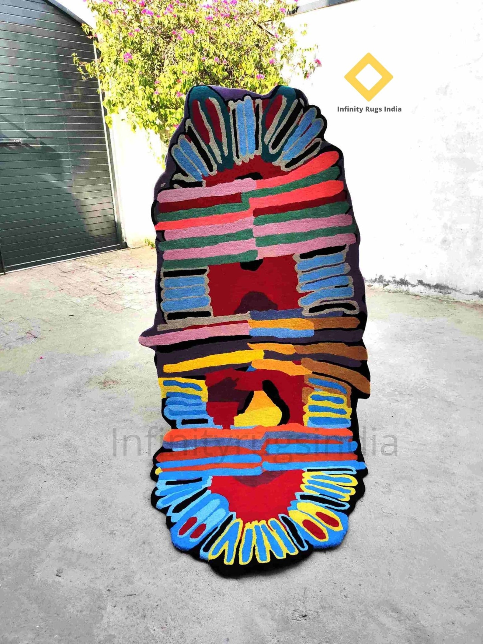 Irregular Shaped Rug Unique Colorful Rugs Hand Tufted Carpet - Etsy