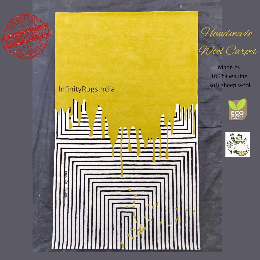 Tufted Rug for Bedroom Living Room Melting Carpet Rug Design - Etsy