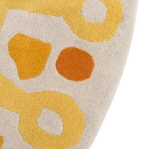 Tufted Rug Wool Rug Round Rug Sun Face Rug for Kids Yellow - Etsy