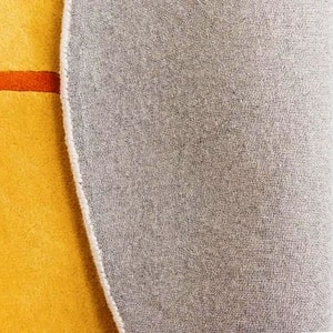 Tufted Rug Wool Rug Round Rug Sun Face Rug for Kids Yellow - Etsy