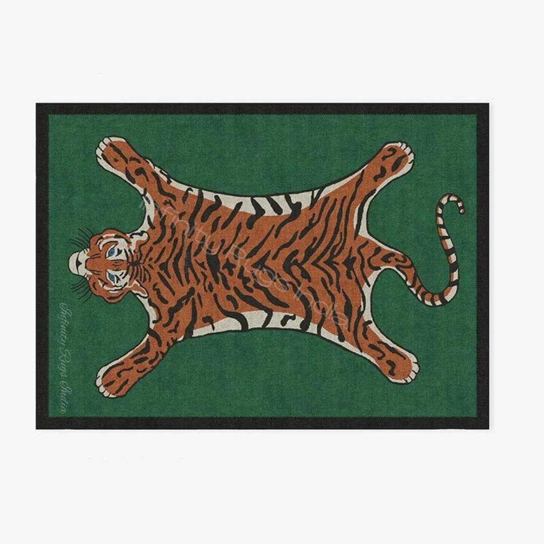 Tibetan Tiger Rug Area Rug Animal Design Rug Hand Tufted - Etsy