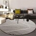 Round Rug, Area Wool Carpet Abstract Round Carpet, Tufted Wool Circle ...