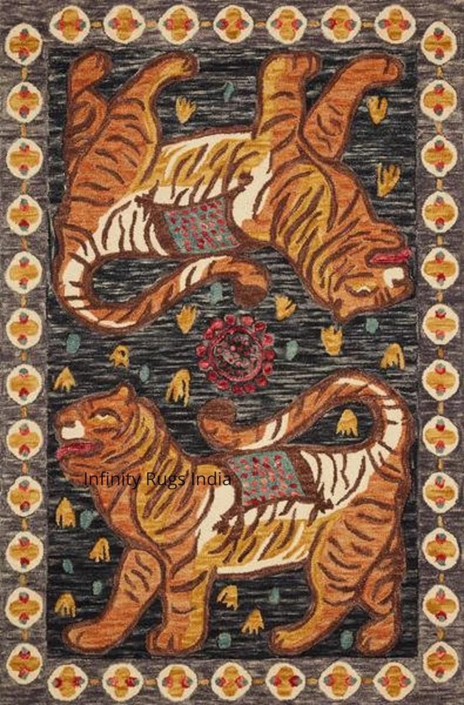 Tibetan Tiger Rug Tibetian Tiger Carpet Desingn Rug in Tye Dye - Etsy