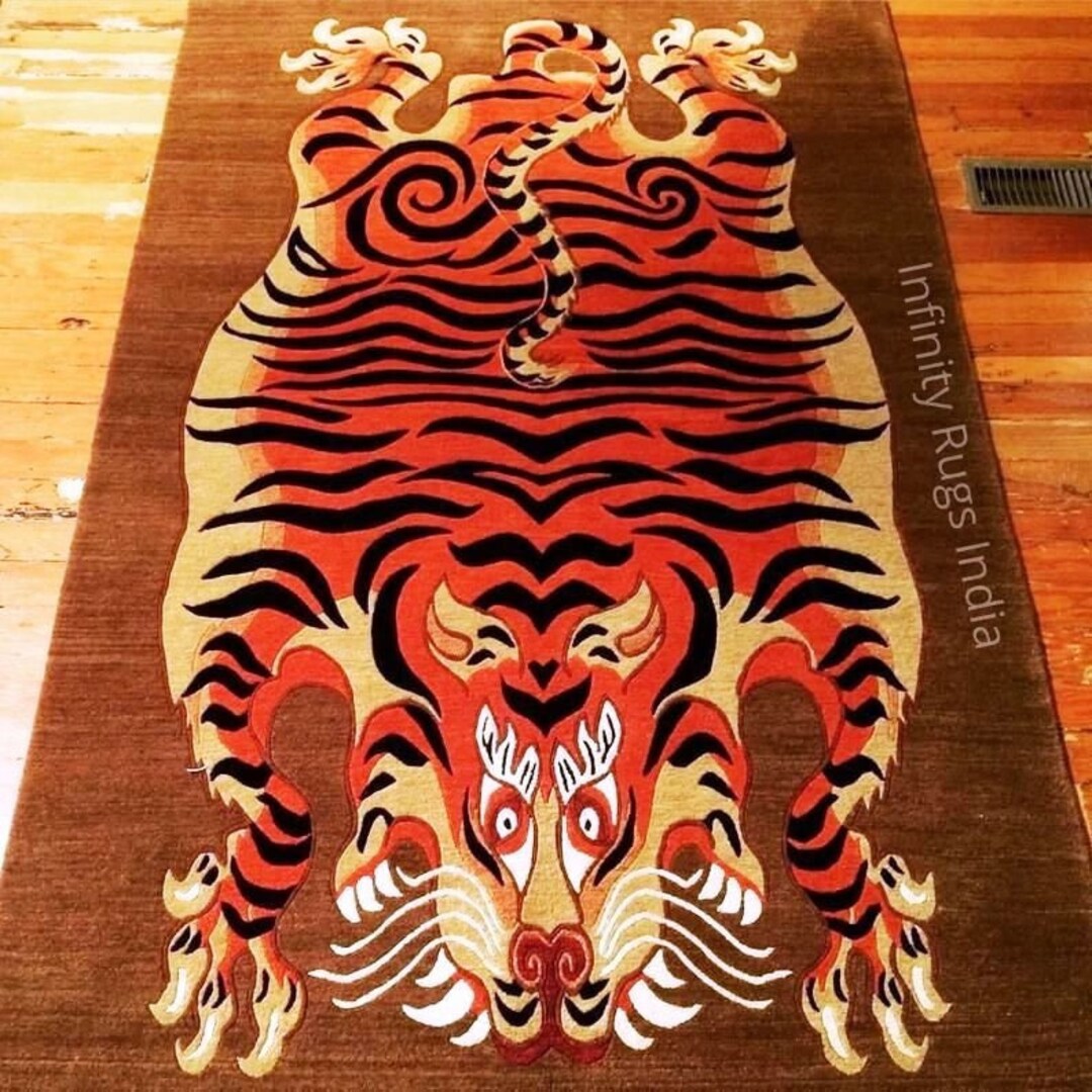 Tibetan Tiger Rug Nepal Tiger Rug Woolen Area Rug for Living - Etsy