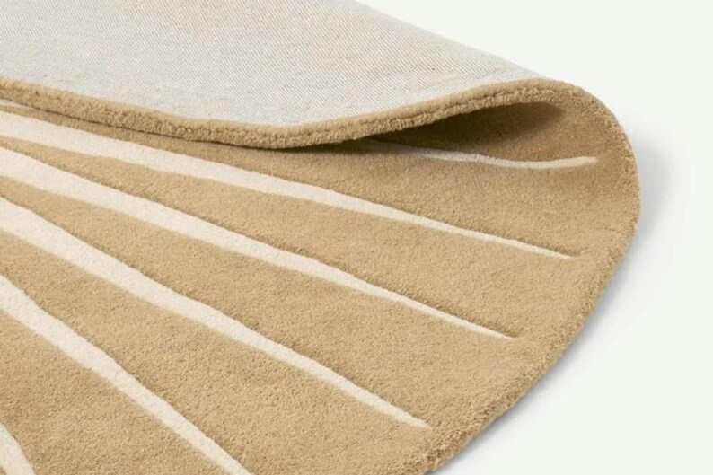 Green Round Rug for Bedroom / Soft Thick Woolen Pile Carpet - Etsy