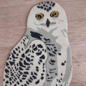 Owl Rug Bird Carpet Beautiful White Owl Area Carpet Handtufted Wool ...
