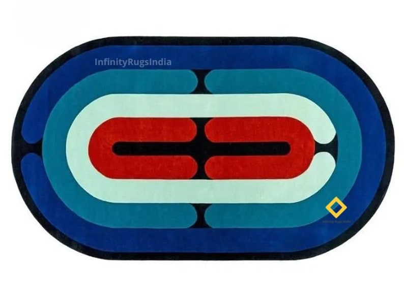 Oval Shaped Carpet Hand Tuft Wool Area Rug for Bedroom Living - Etsy