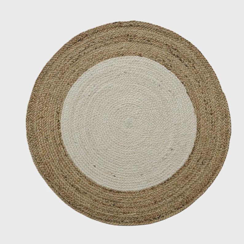 Handmade Round Jute Rug, Braided Boho Farmhouse Style. Available in ...