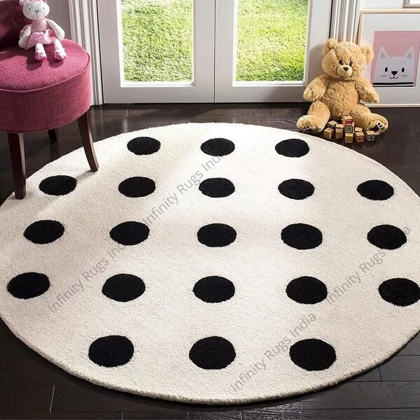 Polka Dot Rug - Etsy