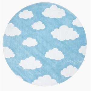Cloud Rug Flying Carpet Kids Area Rug Round Area Carpet Handmade Thick ...