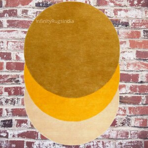 Unique Shaped Rug for Bedroom Area Wool Carpet Hand Tufted Rug - Etsy