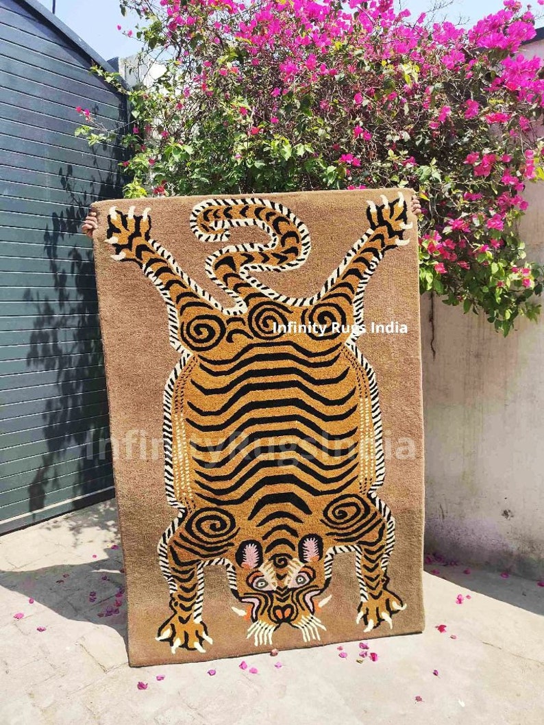 Tibetan Rug Tiger Rug Tiger Carpet New Leopard Rug Woolen Area - Etsy